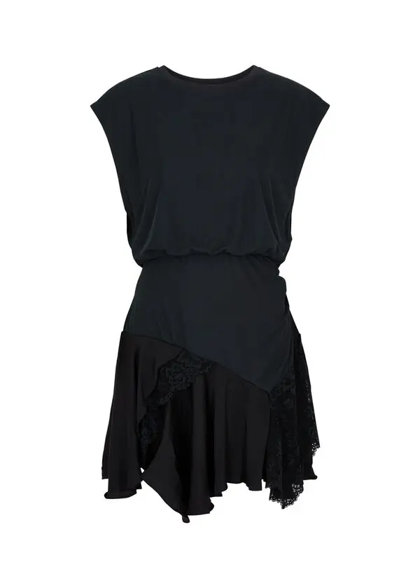 Free People Jazzy Jersey Mini Dress - Black | Editorialist