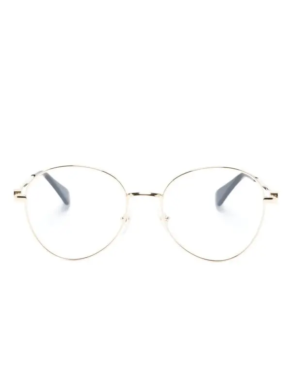 CARTIER Logo-engraved Round-frame Glasses - Gold