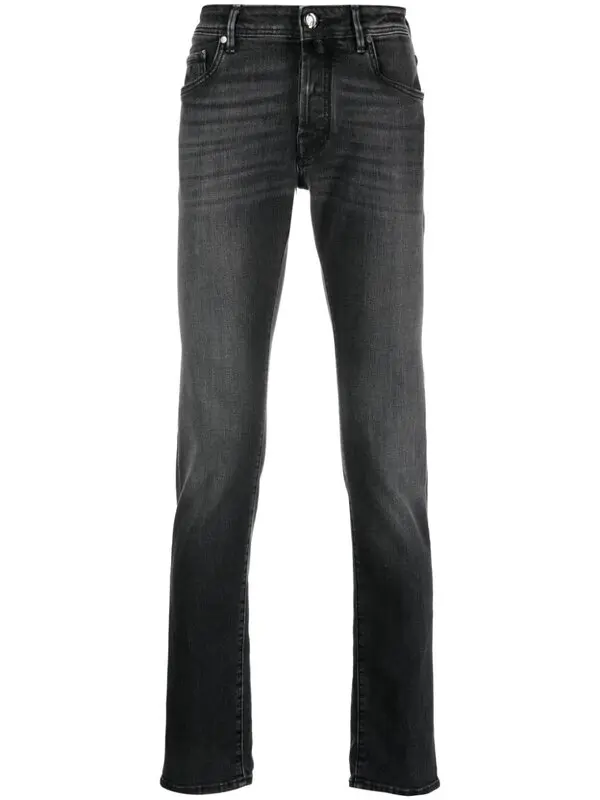 Jacob Cohen Mid-rise Slim-cut Jeans - Grey