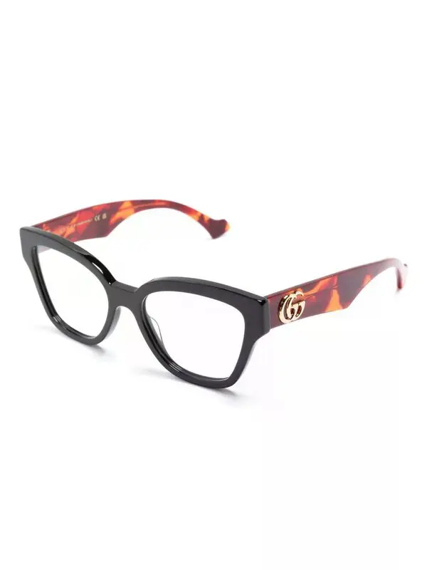 Gucci Double G Rectangular-frame Glasses