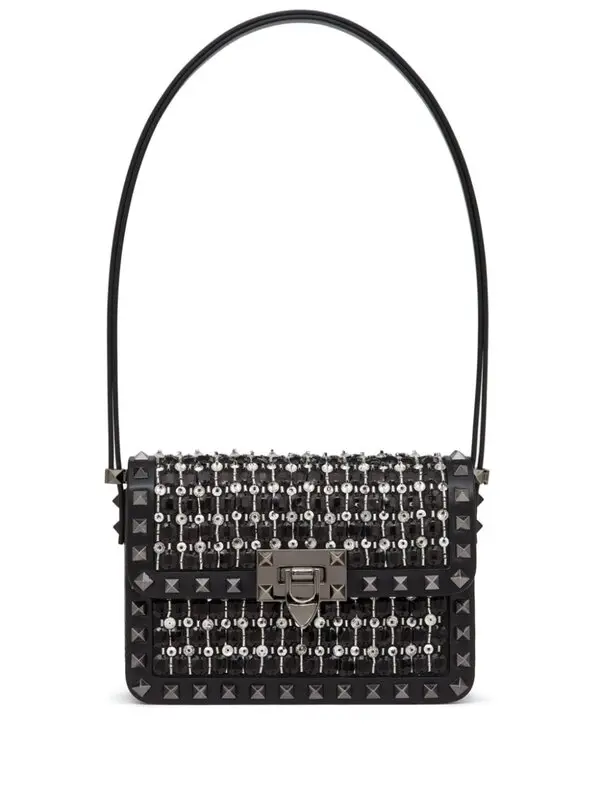 Valentino Garavani Rockstud Shoulder Bag - Black