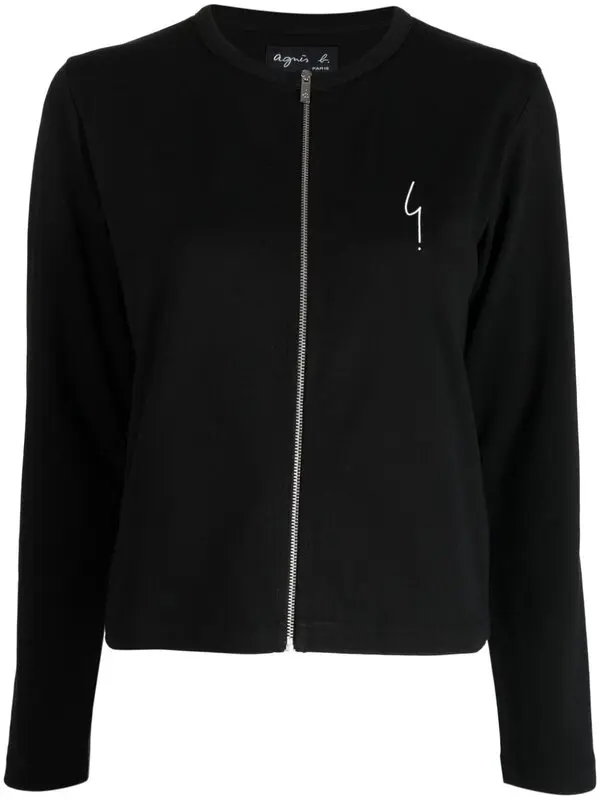 AGNES B. Cotton Cardigan With Graphic Prints