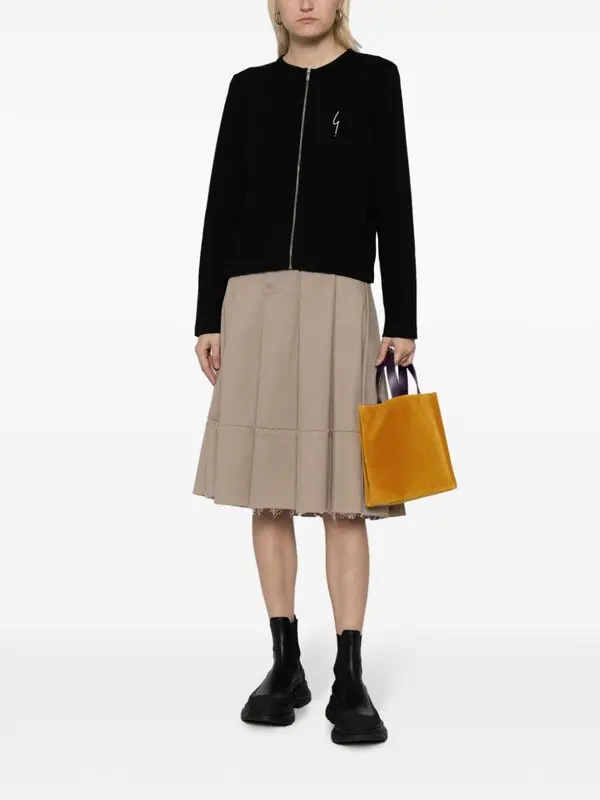 AGNES B. Cotton Cardigan With Graphic Prints