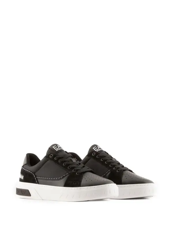 EA7 Leather Lace-up Sneakers
