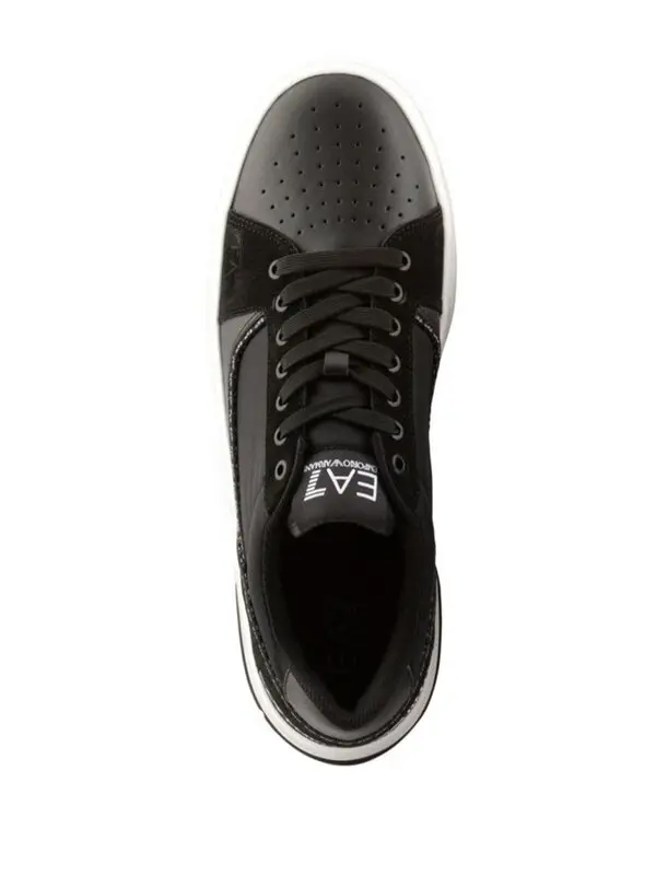 EA7 Leather Lace-up Sneakers