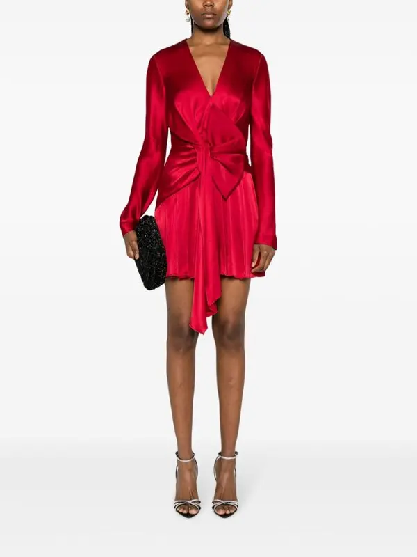 Alberta Ferretti Knot-detail Satin Dress