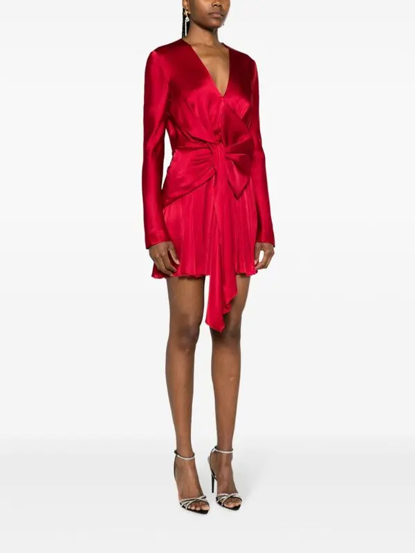 Alberta Ferretti Knot-detail Satin Dress