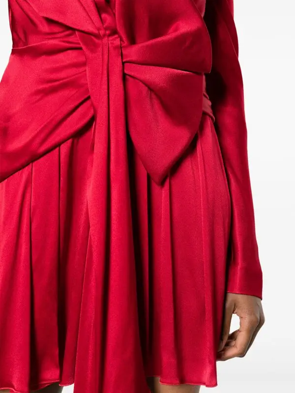 Alberta Ferretti Knot-detail Satin Dress