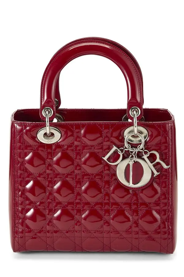 Dior Lady Cannage Bag - Red