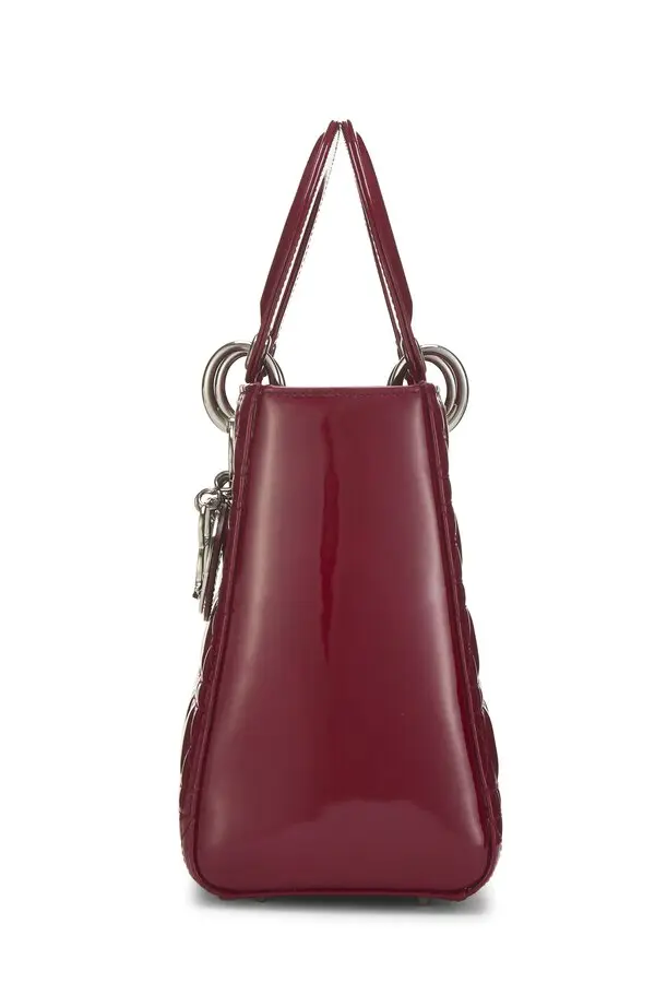 Dior Cannage Patent Leather Lady - Red
