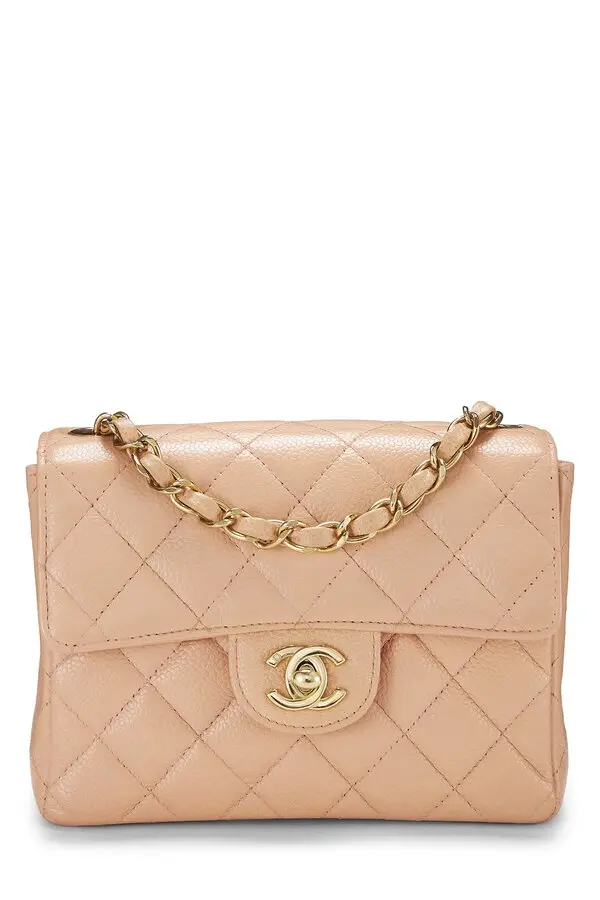 Chanel Quilted Caviar Half Flap - Pink