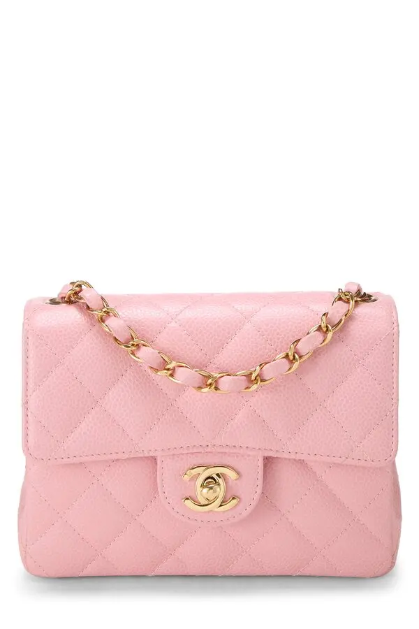 Chanel Quilted Caviar Half Flap - Pink
