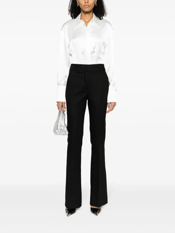 GENNY Laminated Flared Trousers