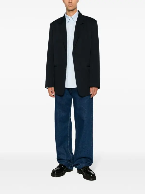 AMI Paris De Coeur-embroidered Cotton Shirt