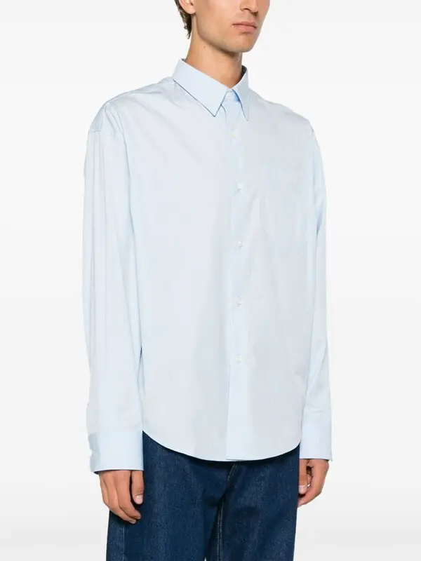 AMI Paris De Coeur-embroidered Cotton Shirt