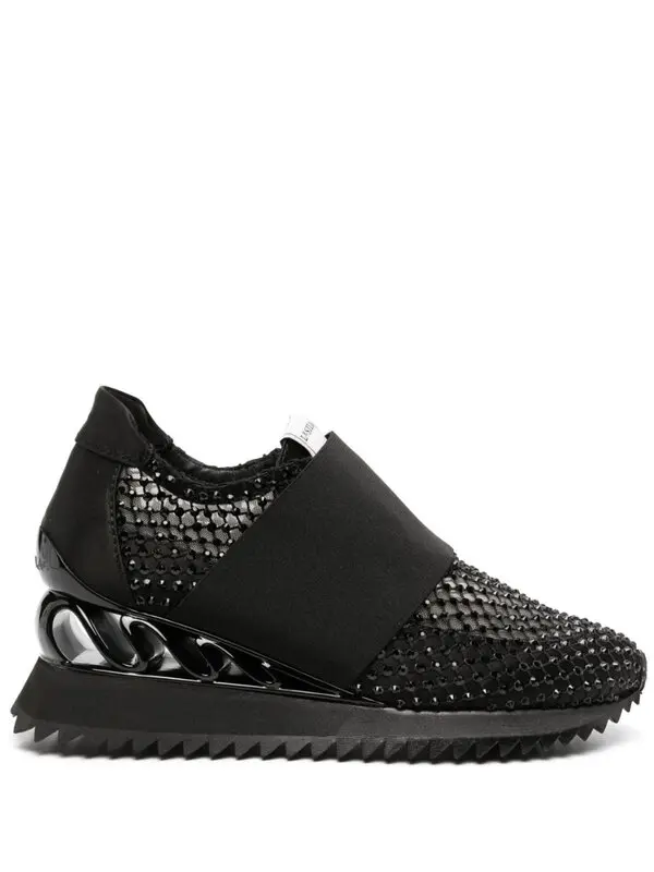 LE SILLA Gilda Rhinestone-embellished Sneakers - Black