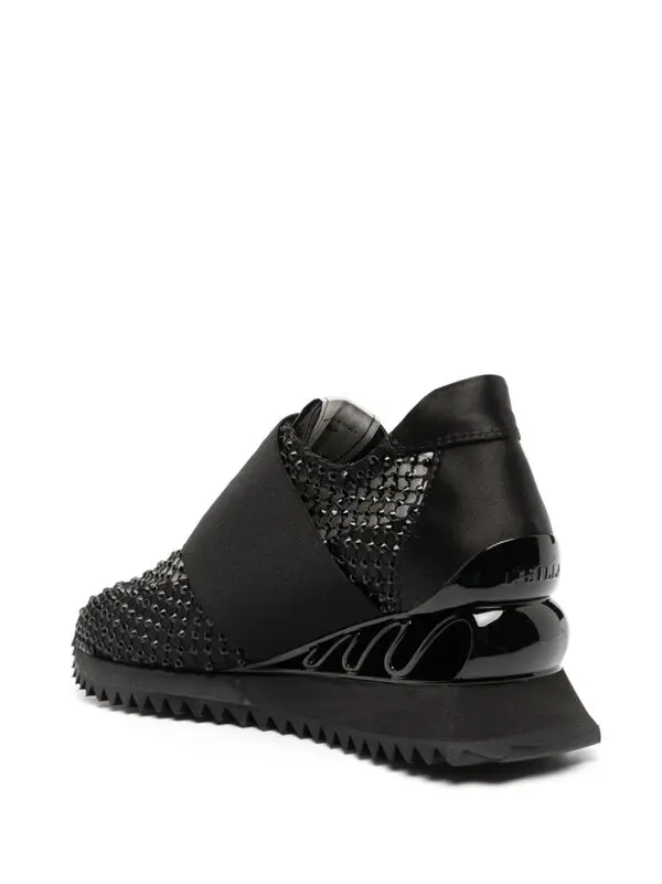 LE SILLA Gilda Rhinestone-embellished Sneakers - Black