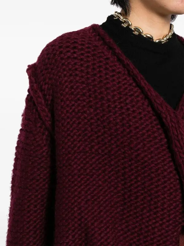 Toga V-neck Chunky-knit Cardigan
