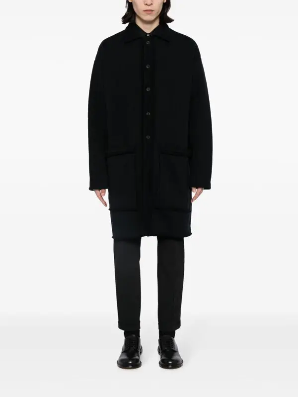 Yohji Yamamoto Raw-edge Knitted Cardigan