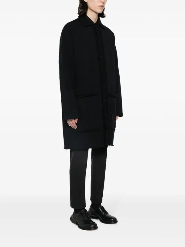 Yohji Yamamoto Raw-edge Knitted Cardigan