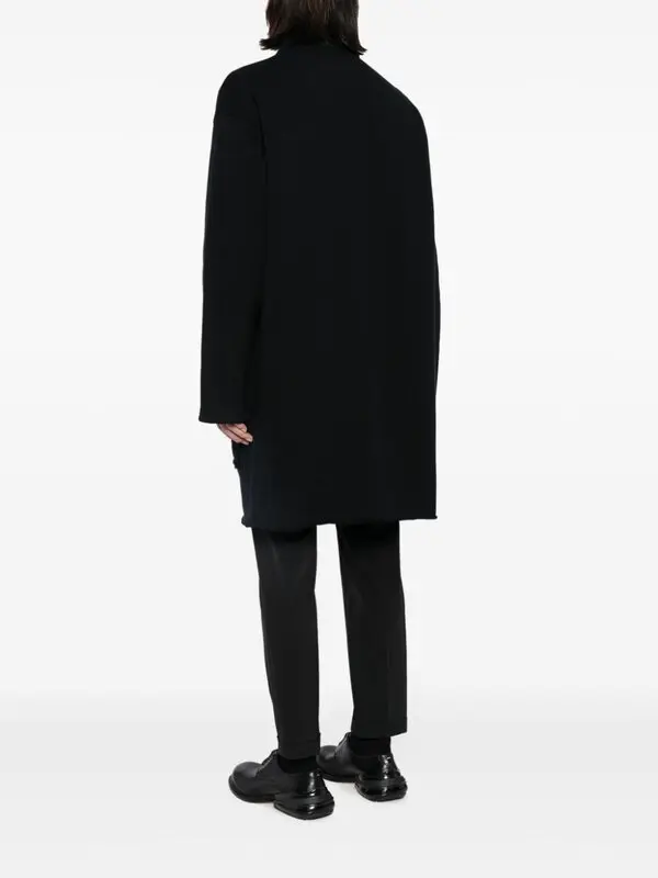 Yohji Yamamoto Raw-edge Knitted Cardigan