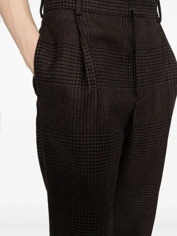 Bally Check-pattern Wool Tapered Trousers