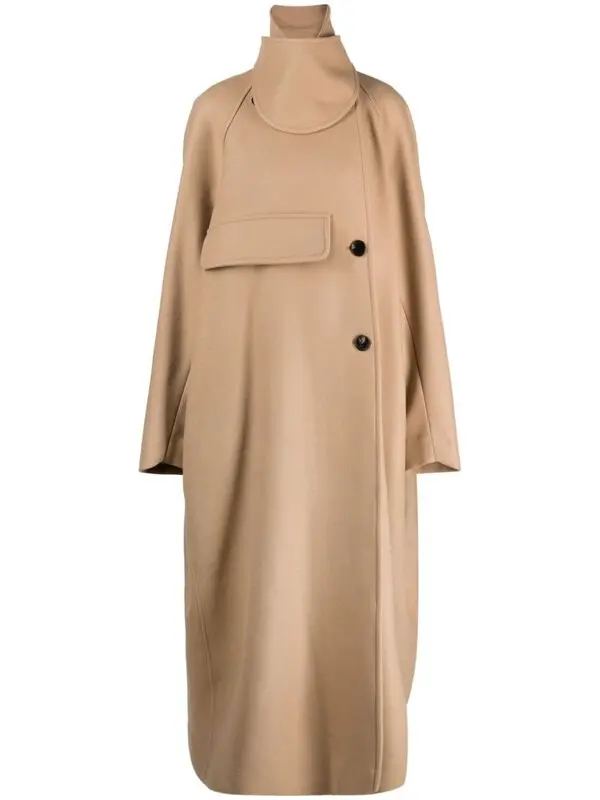 LITKOVSKA Off-centre Button Fastening Wool-cashmere Coat