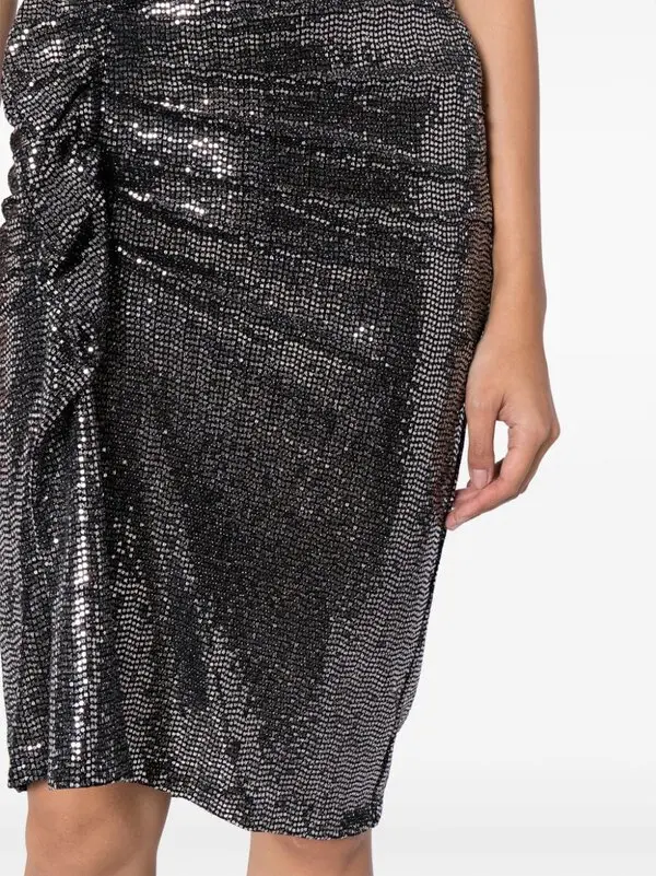 MARANT ETOILE Dolene Rhinestone Miniskirt - Silver