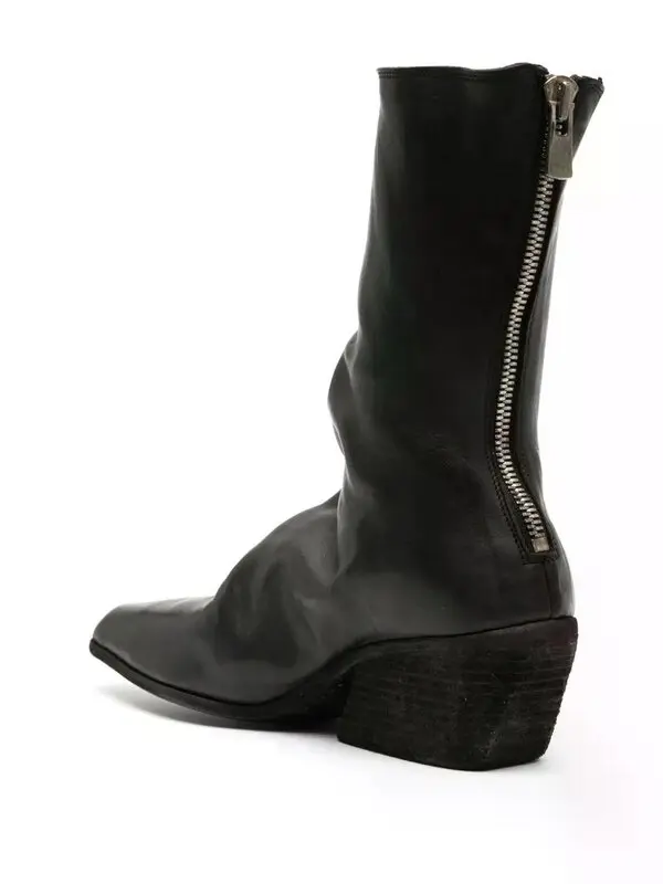 Guidi 65mm Crinkled Leather Boots