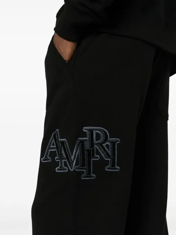 Amiri Staggered Logo-embroidered Track Pants