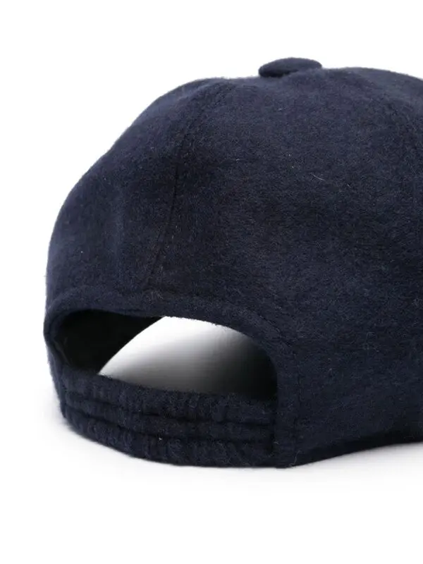 Fedeli Cashmere Baseball Cap - Blue