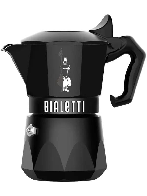 BIALETTI Brikka Noir Alfonso-print Coffee Maker - Black