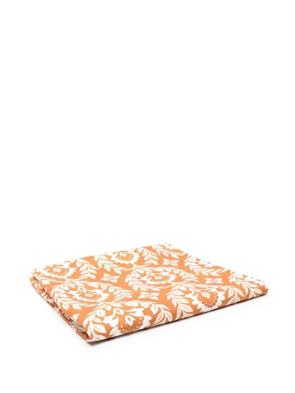 La DoubleJ Floral-print Linen Tablecloth - Orange