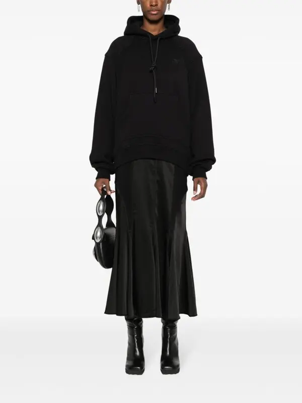 Off-White Logo-printed Hooded Midi Dress