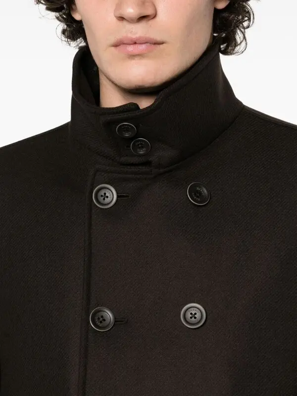 Herno Double-breasted Virgin Wool-blend Coat
