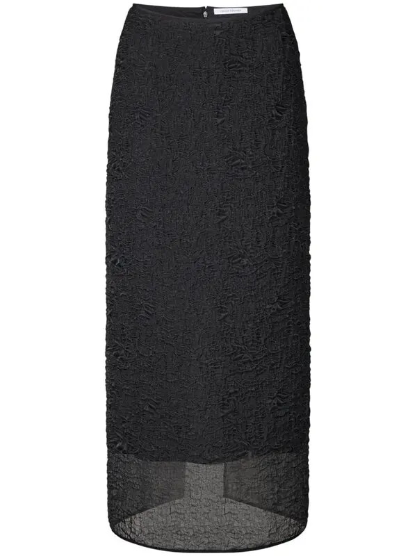 Cecilie Bahnsen Uka Matelassé Midi Skirt - Black