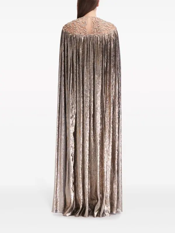 Oscar De La Renta Crystal-embellished Silk Dress