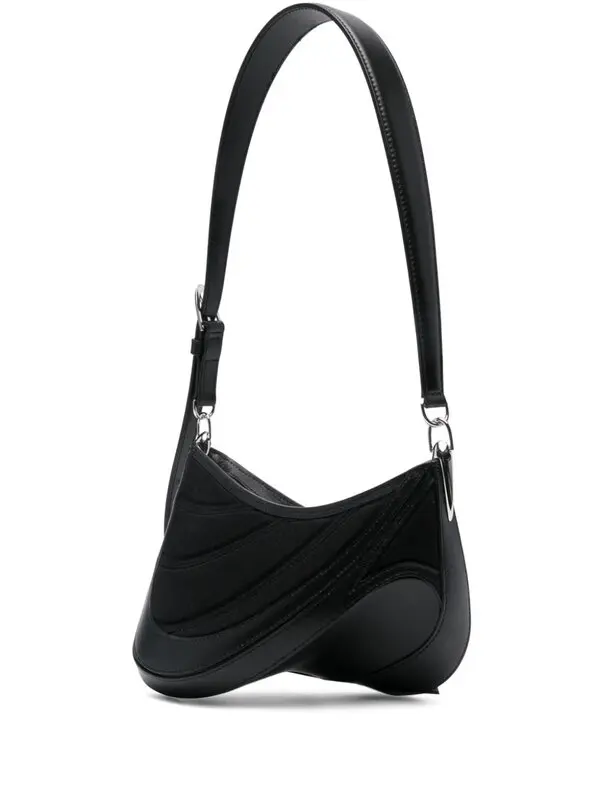 MUGLER Spiral Curve 01 Shoulder Bag - Black