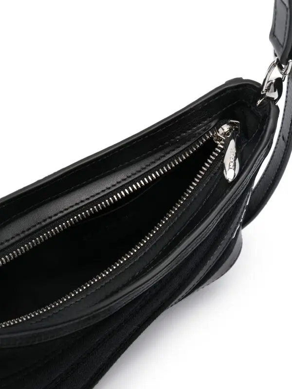 MUGLER Spiral Curve 01 Shoulder Bag - Black