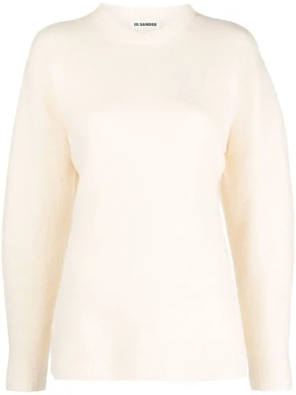 JIL SANDER Crew-neck Wool Jumper - Neutrals