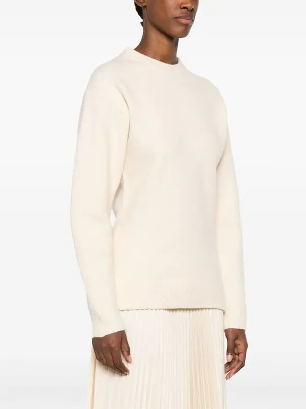 JIL SANDER Crew-neck Wool Jumper - Neutrals