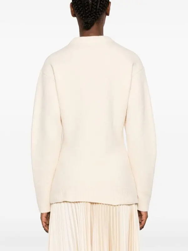 JIL SANDER Crew-neck Wool Jumper - Neutrals