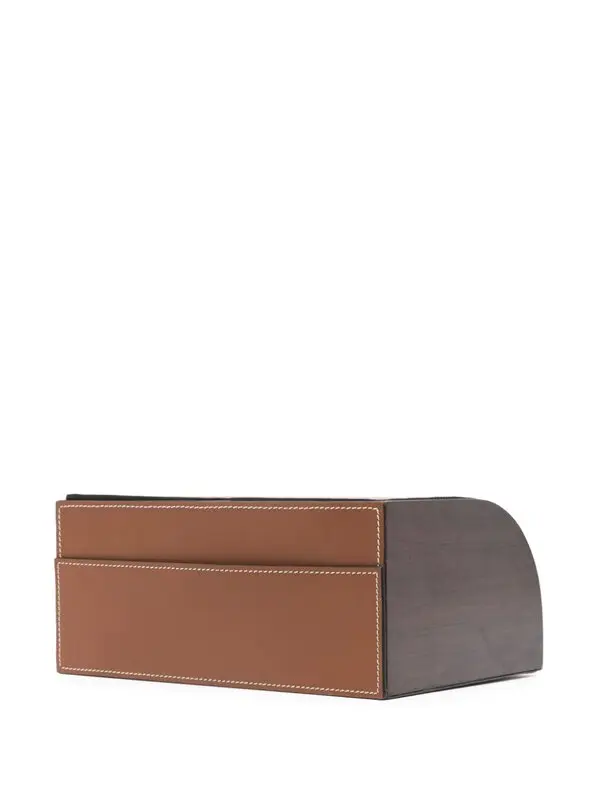 Ralph Lauren Brennan Saddle Writers Leather Box