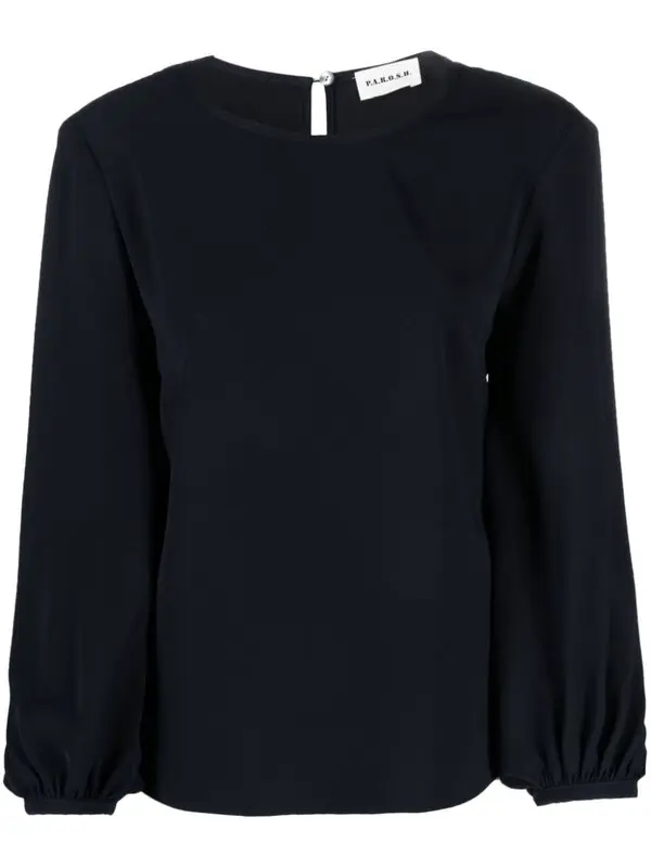 P.a.r.o.s.h Bishop Sleeve Blouse - Blue