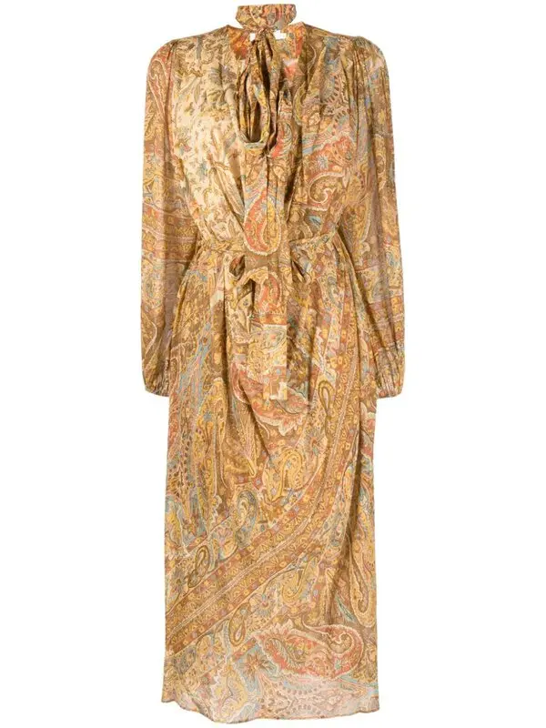 Zimmermann Luminosity Paisley-print Midi Dress - Blue
