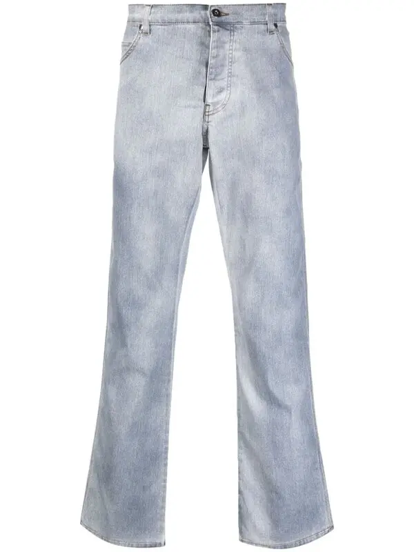 RANRA Stonewashed Straight-leg Jeans - Blue