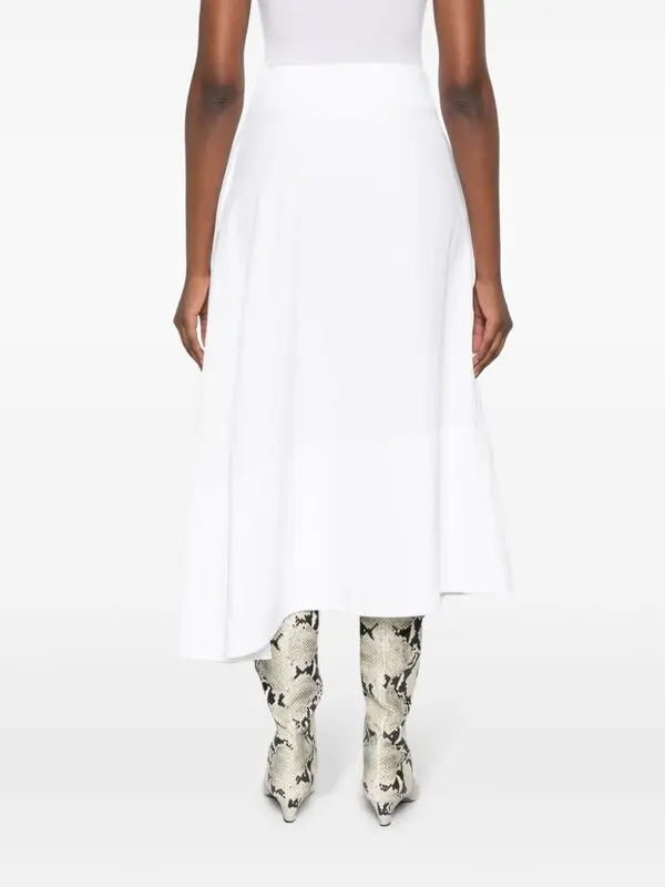 JIL SANDER Asymmetric Midi Skirt - White