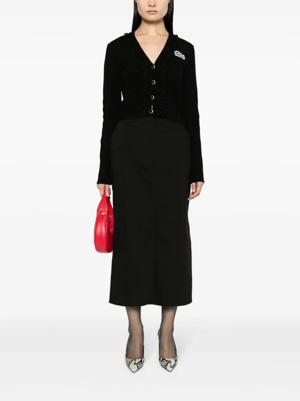 Alessandra Rich Ribbed-knit Cardigan