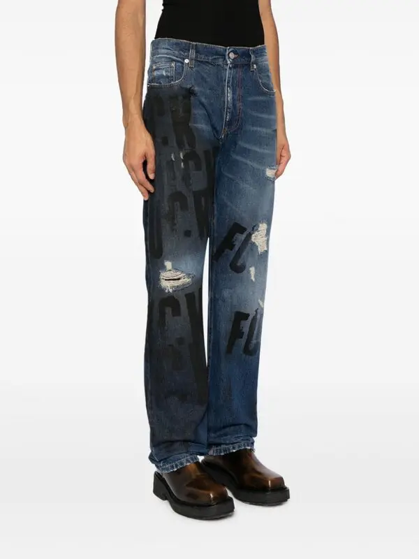 1017 Alyx 9sm Distressed Straight-leg Jeans