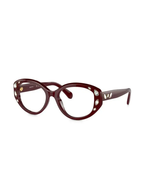 SWAROVSKI Crystal-embellished Oval Eyeglasses